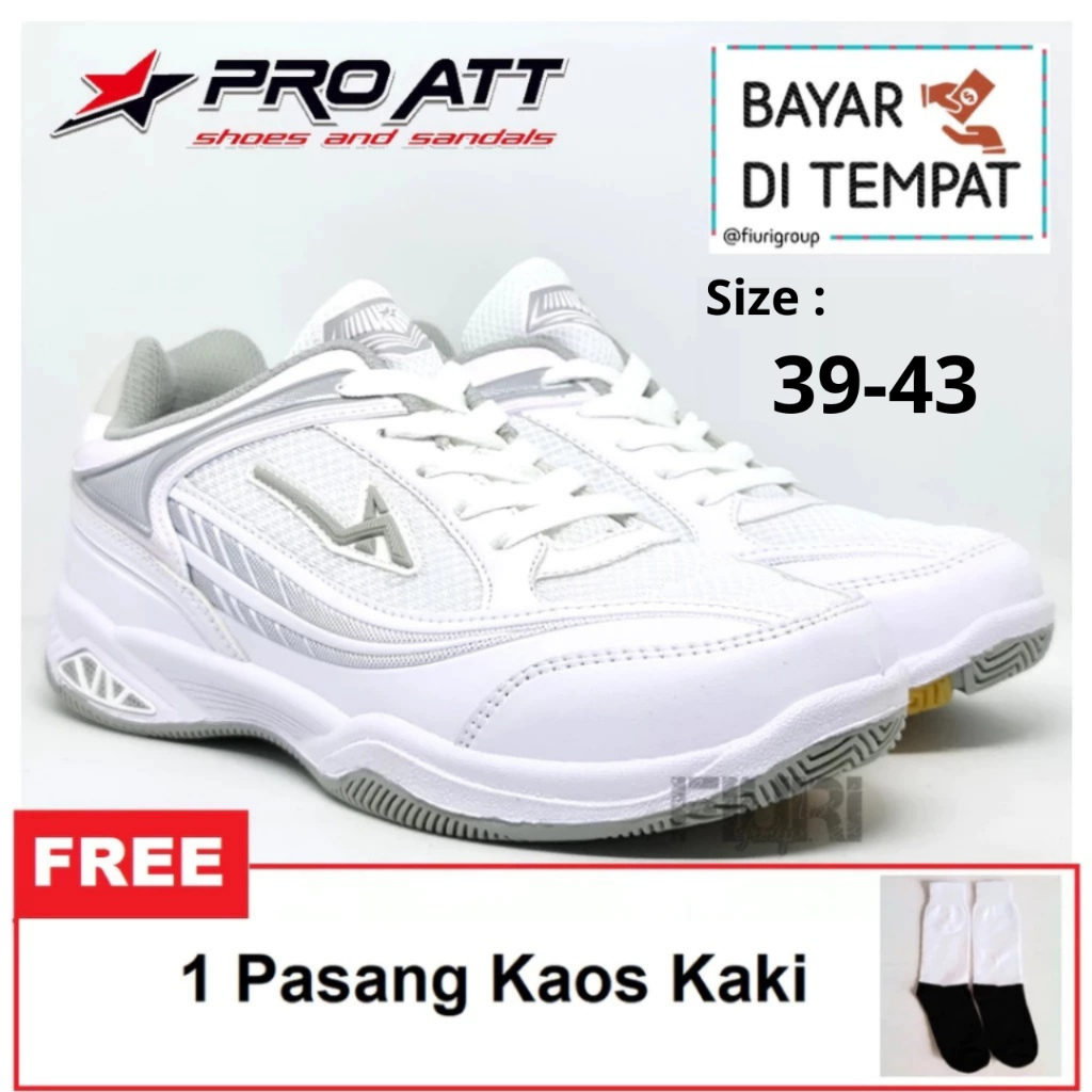 Jual FIURI - Pro ATT Original - BSD 440 PUTIH ABU-ABU 40-43 - Sepatu Kets Pria - Sepatu Sneakers ...