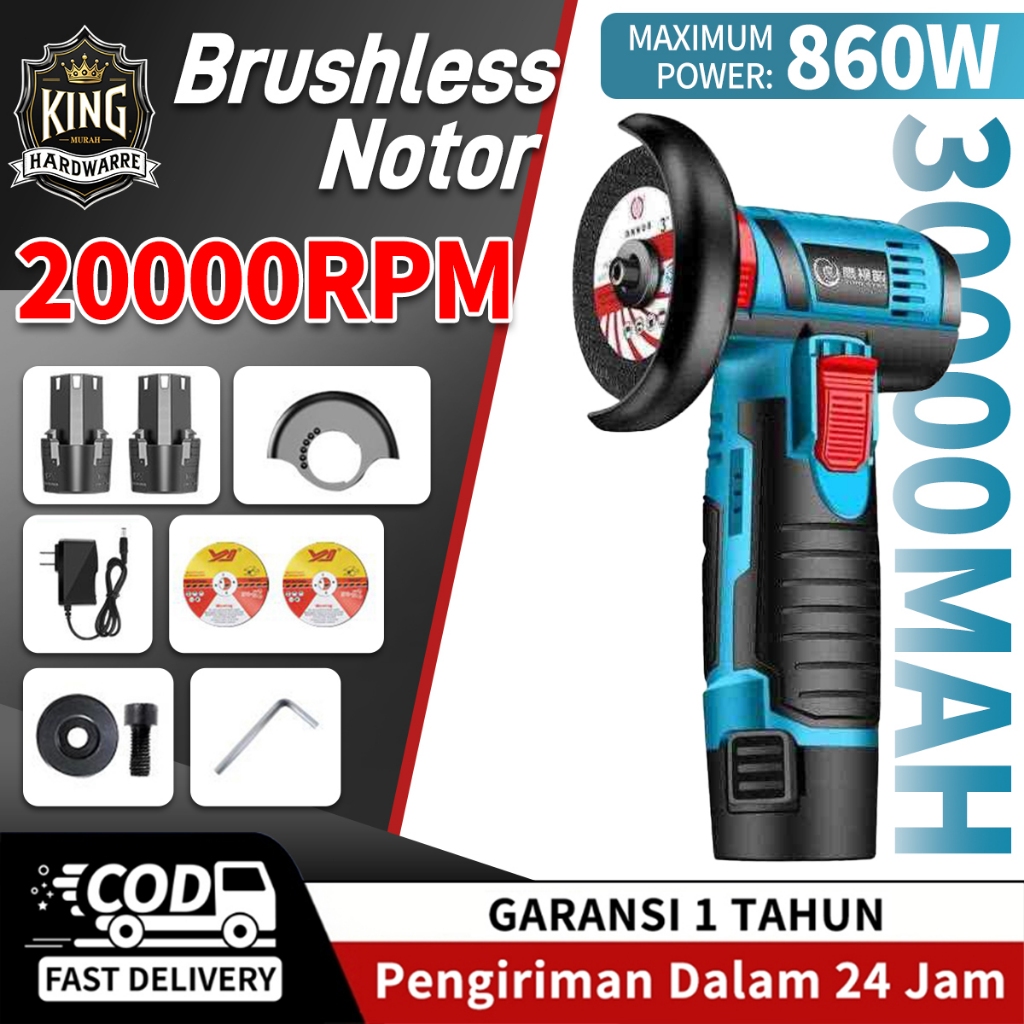 Jual Penggiling Sudut Tanpa Kabel mesin pengamplasan Mesin gerinda 860W 220VMesin penggiling ...