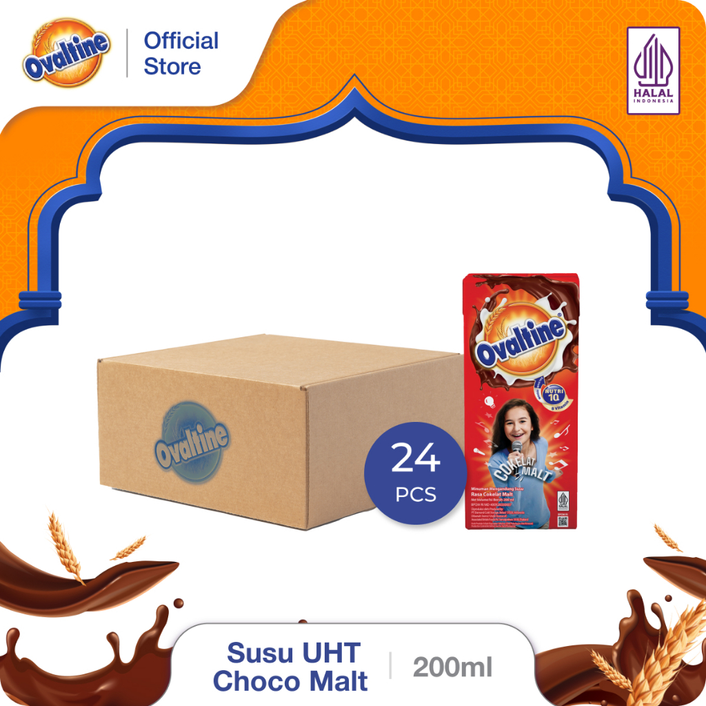 Jual [Karton] Ovaltine Susu UHT Choco Malt 200ml x 24pcs | Shopee Indonesia