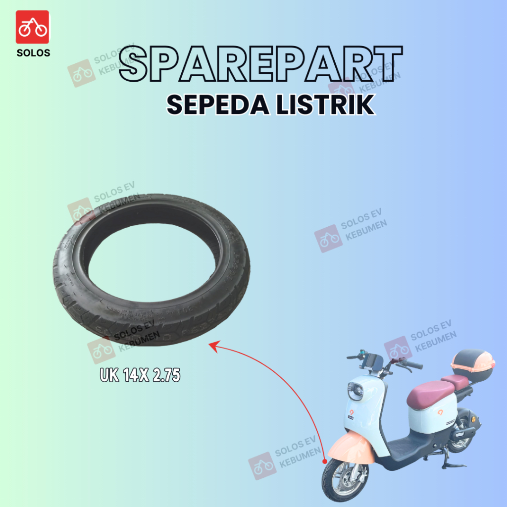 Jual Ban Tubeless Ring 14x2.75 Sepeda Listrik Skuter Listrik Motor ...
