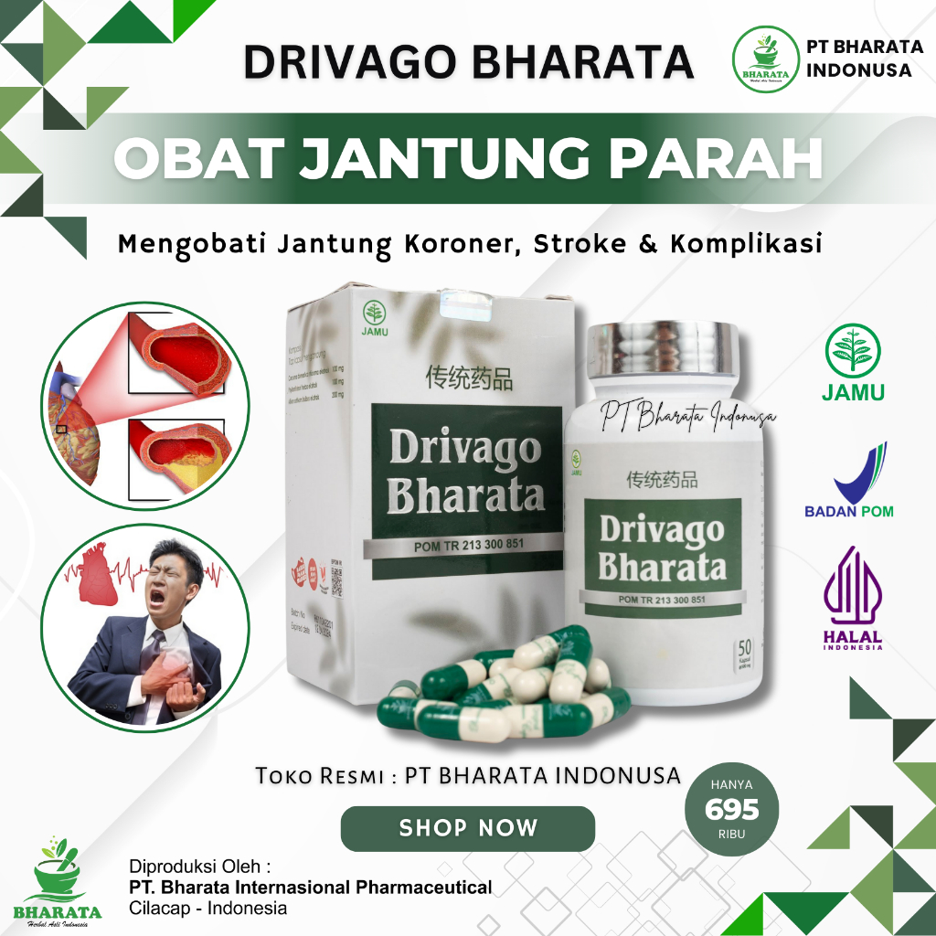 Jual Obat Jantung Paling Ampuh DRIVAGO BHARATA - Obat Jantung Koroner ...