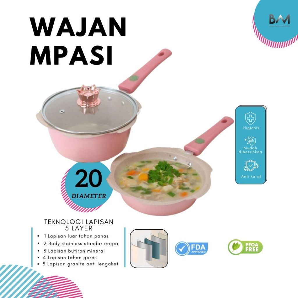 Jual BWI - Panci Susu Mpasi Steamer Kukus Pot Tutup Kaca 4 in 1 Aurel ...