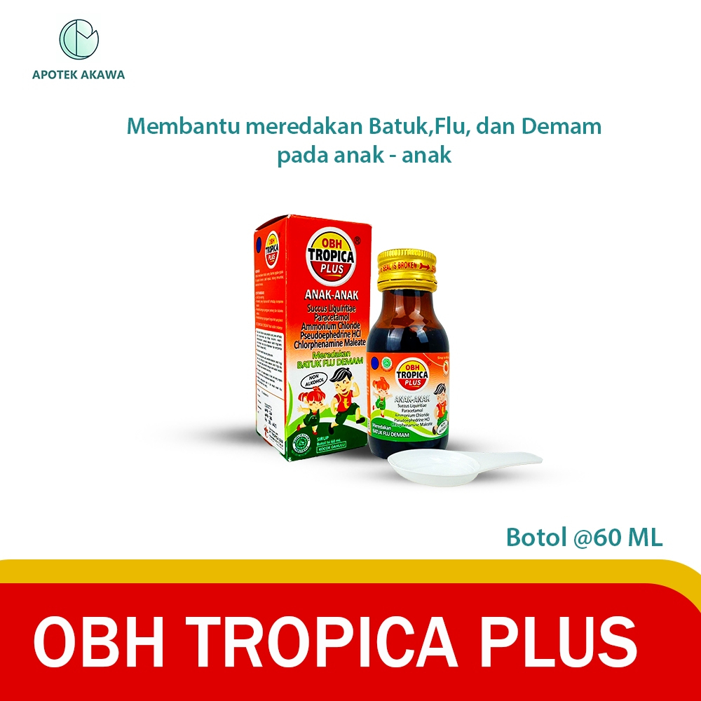 Jual OBH Tropica Plus Anak Rasa Jeruk Sirup 60 ml / Demam Batuk Pilek ...