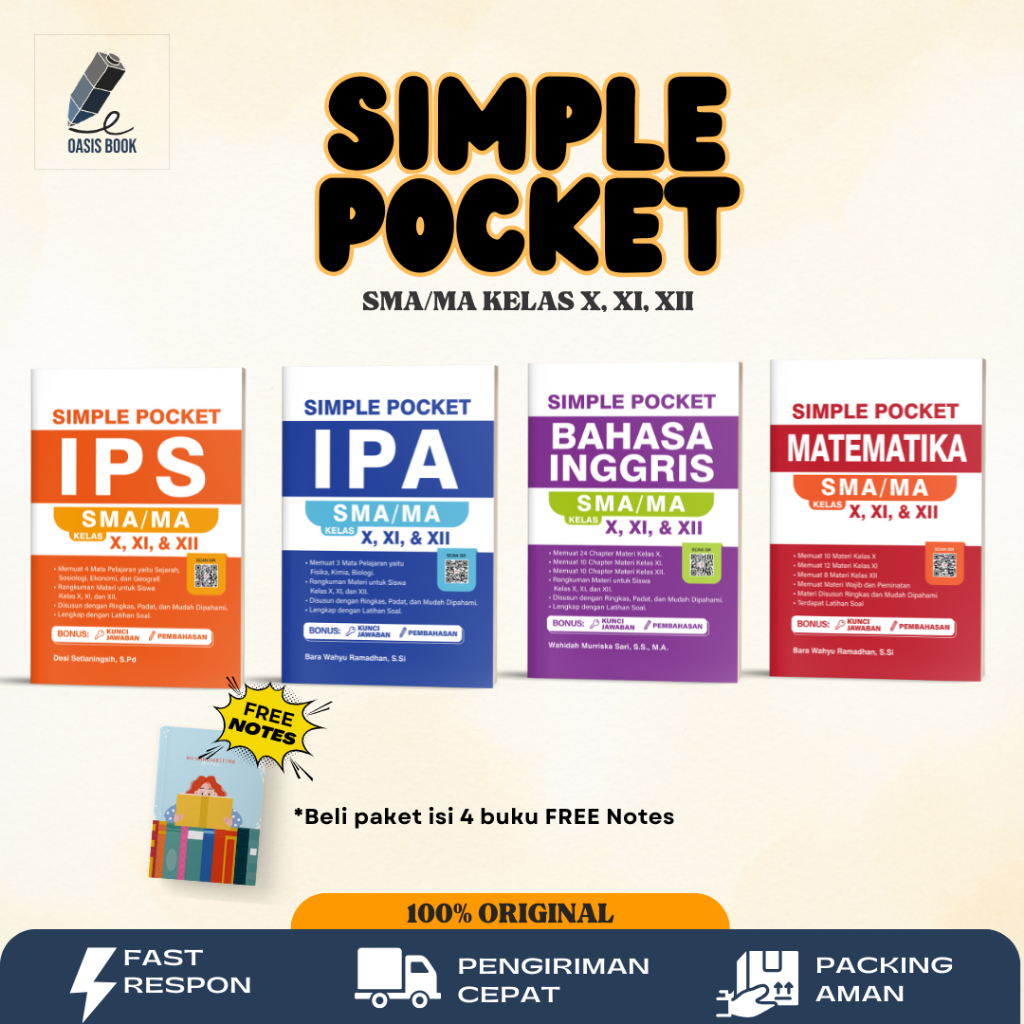 Jual PAKET BUKU SMART POCKET SMA ISI 4 : IPA, MATEMATIKA, IPS BAHASA ...