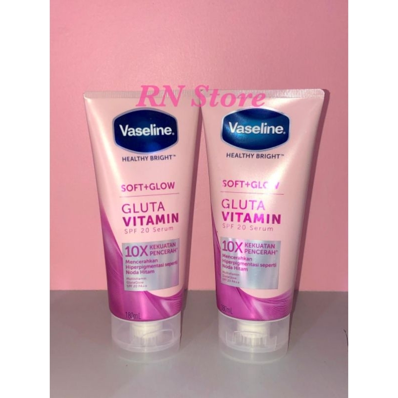 Jual VASELINE SOFT GLOW GLUTA VITAMIN SPF 20 BODY SERUM ...