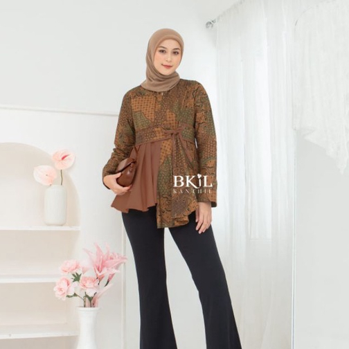Jual KANTHIL Batik Wanita Modern Baju Batik Kerja Seragam Kantor ...