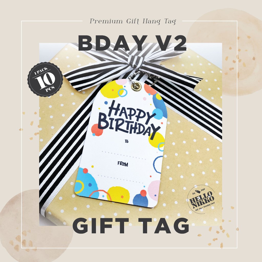 Jual BIRTHDAY V2 bday GIFT TAG - Hang tag kartu ucapan kado sticker ...