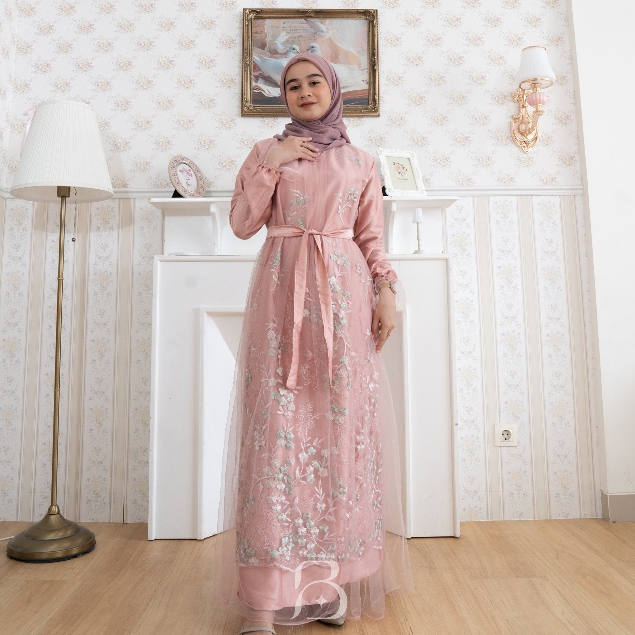 Jual RACHEL DRESS TILLE GARDEN SIZE M-XXL NEW MOTIF DRESS KONDANGAN ELEGANT MEWAH DRESS LAMARAN ...
