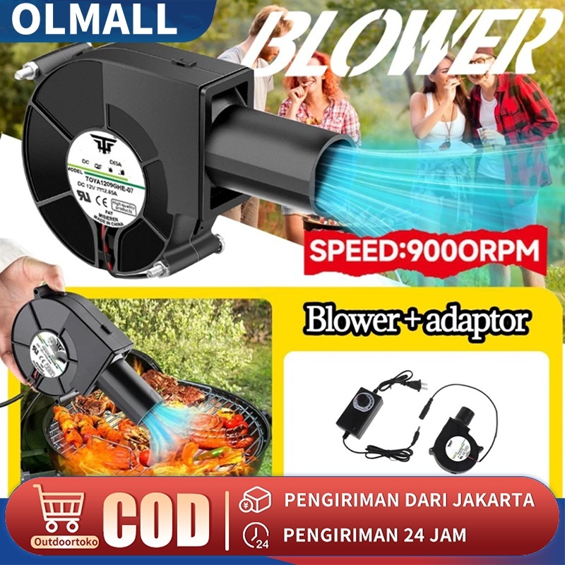 Jual Kipas Blower BBQ Mini Untuk Kompor Panggangan Outdoor 7530 12v ...