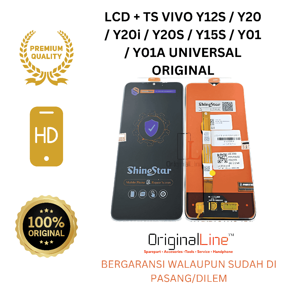 Jual LCD + TS VIVO Y12S / Y20 / Y20i / Y20S / Y15S / Y01 / Y01A UNIVERSAL OEM | Shopee Indonesia