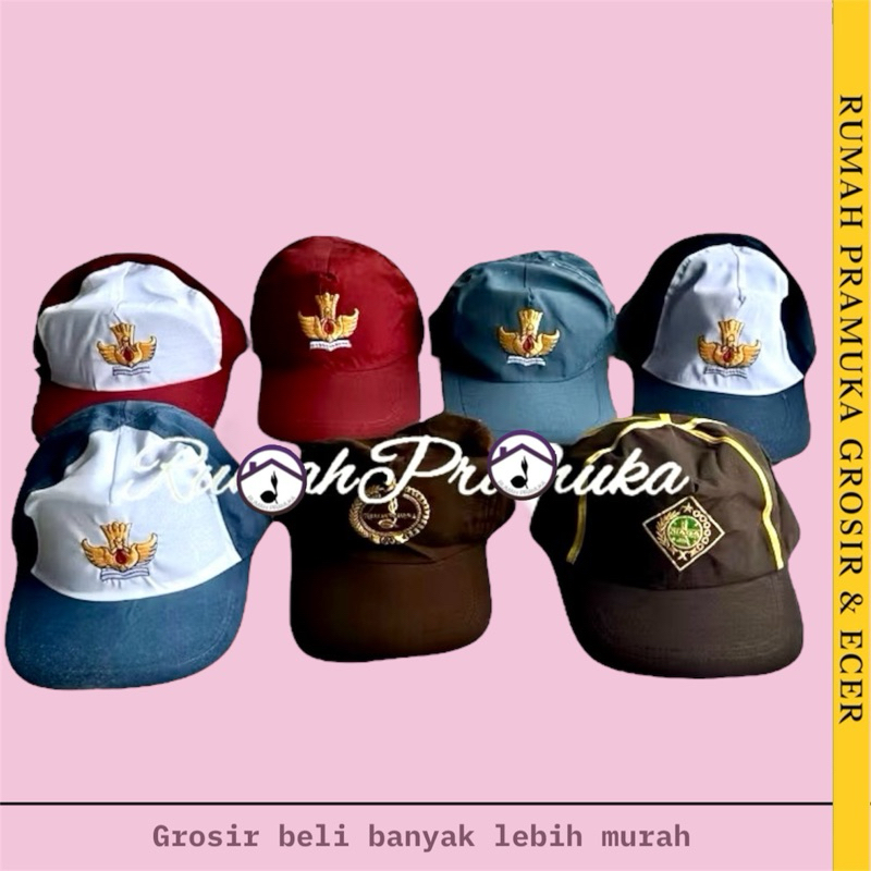 Jual Bijian Topi sekolah / topi sd / topi smp / topi pramuka / topi ...