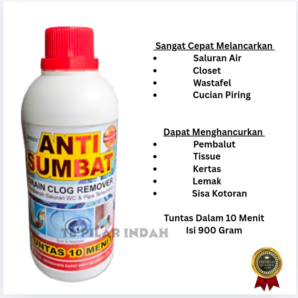 Jual Anti Sumbat 900 Gram | Obat Mampet Tuntas Dalam 10 Menit | Cairan ...