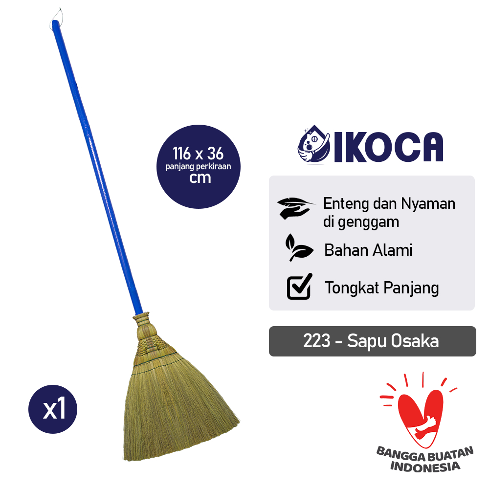 Jual Pusapu IKOCA Sapu Rumput Osaka Lurus Sapu Lantai Sapu Grass Broom ...