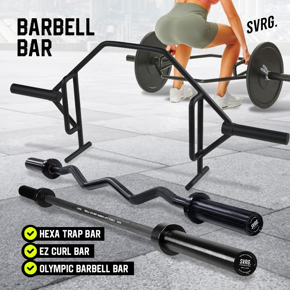 Jual Hexa Trap Bar EZ Curl Bar Olympic Bar - SVRG - Hex Bar | Shopee ...