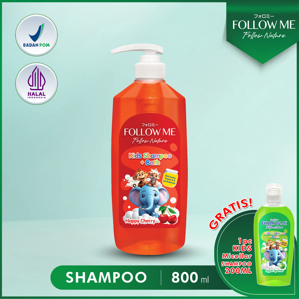 Jual Buy 1 Get 1 - FOLLOW ME FOLLOW NATURE - KIDS SHAMPOO + BATH ...