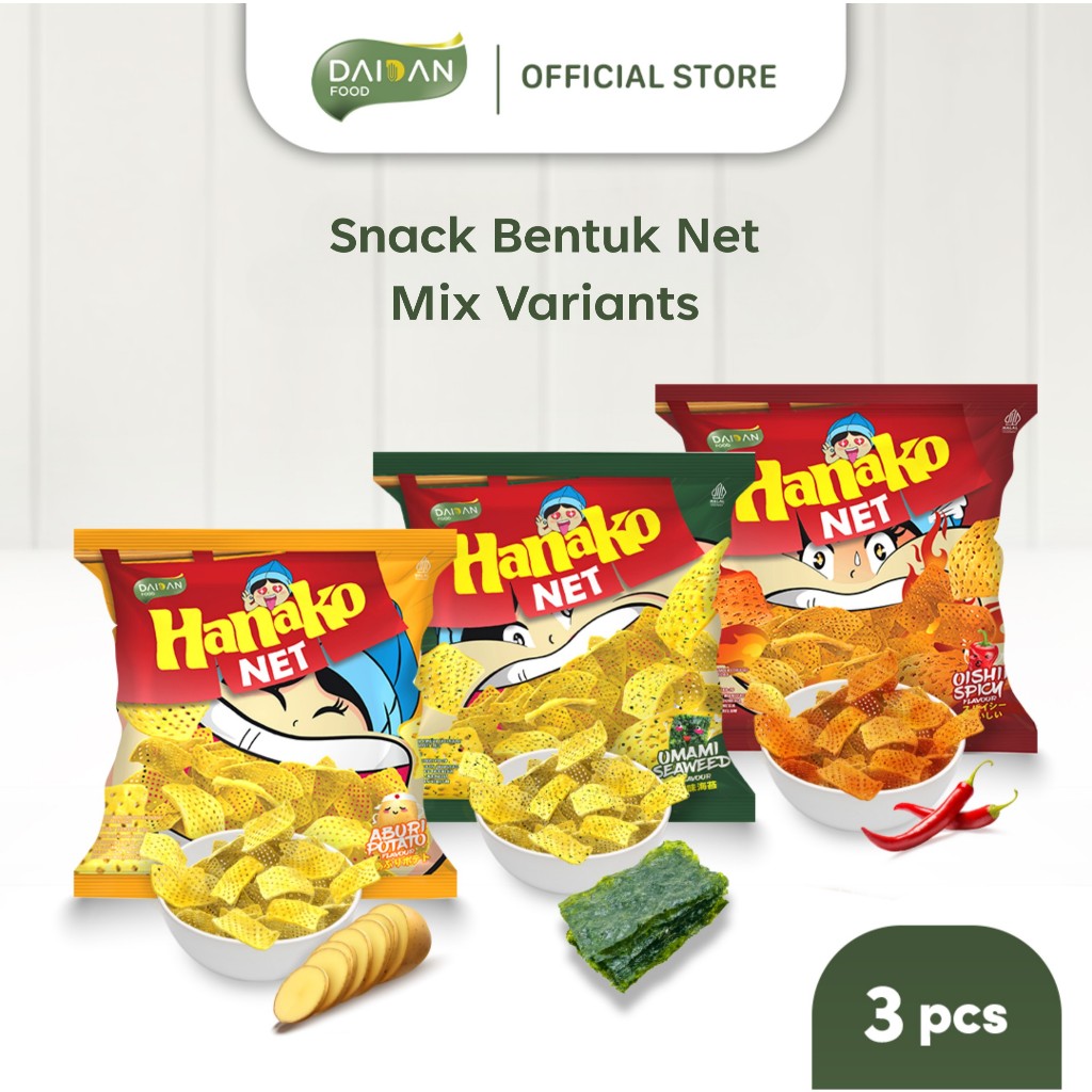 Jual Hanako Net Mix Variants Medium Pack 3 pcs | Shopee Indonesia