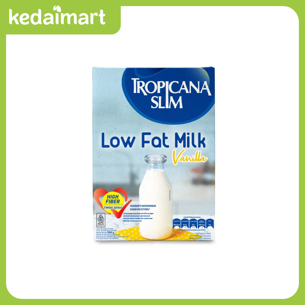 Jual Tropicana Slim Susu Low Fat Vanilla 500 Gram - Tinggi Serat Fiber ...