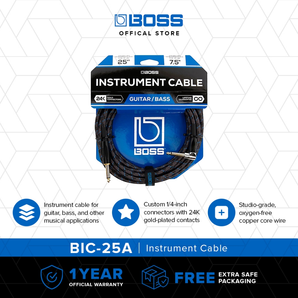 Jual BOSS BIC-25A Instrument Cable | Shopee Indonesia