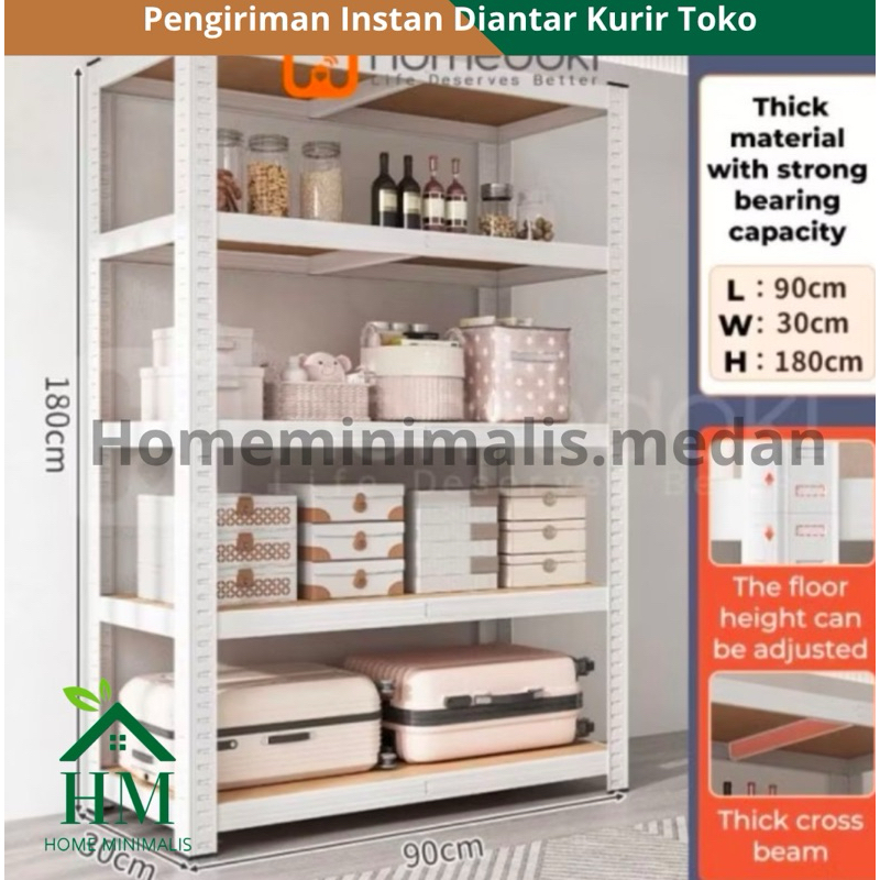 Jual Rak Barang / Buku Rak Bongkar Pasang 5 Tingkat | Shopee Indonesia