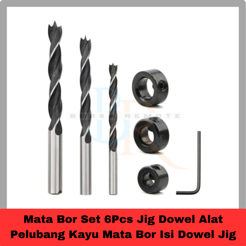 Jual Mata Bor Set 7Pcs Jig Dowel Alat Pelubang Kayu Mata Bor Isi Dowel ...