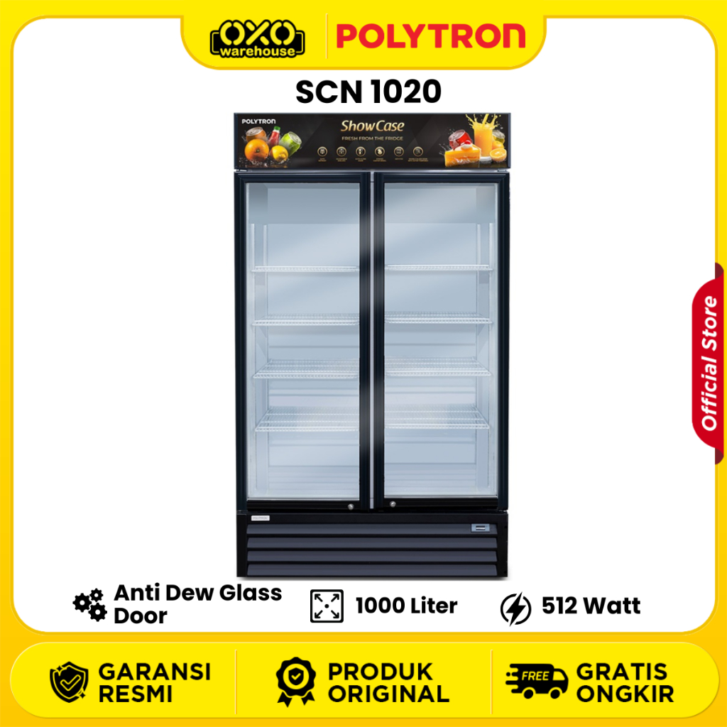 Jual POLYTRON Showcase SCN 1020 Display Cooler Kapasitas 1000 Liter ...