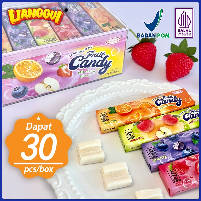 Jual Buy15Get15 Mix Fruit Candy Halal 510g - 4 Rasa (Jeruk, Apel, Blueberry, Stroberi) Cemilan ...