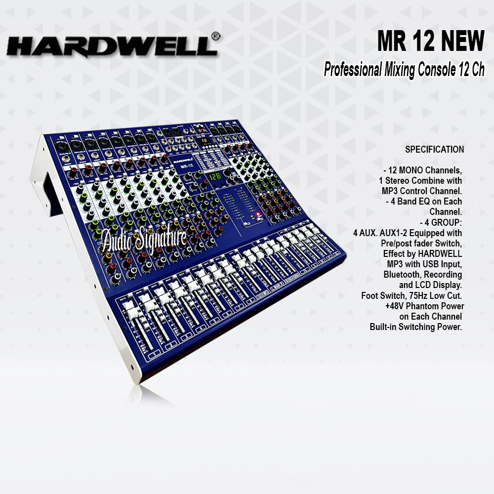 Jual Mixer 12 Channel HARDWELL MR 12 | MR12 NEW Soundcard USB MP3 ...