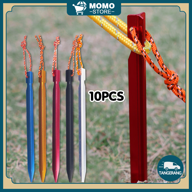 Jual 10 PCS Pasak Tenda Aluminium Alloy 18cm Pasak Tenda Model Y Pasak ...