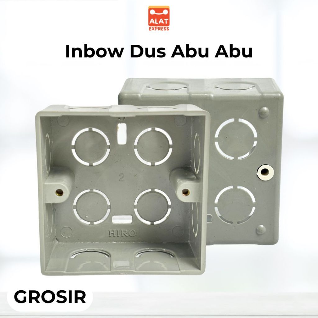 Jual Inbow Dus IB MK HIRO Abu-Abu Grey Dudukan Saklar untuk Instalasi ...