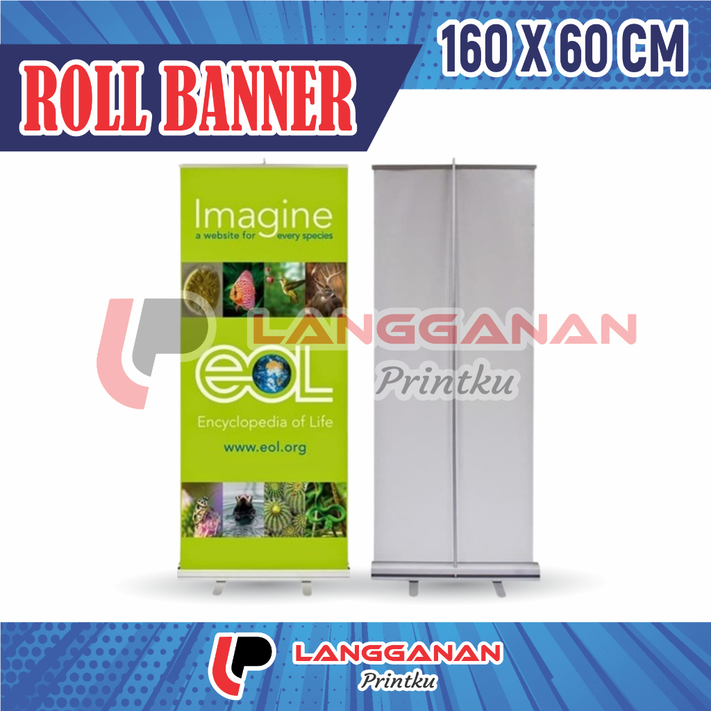 Jual CETAK ROLL BANNER ALBATROS ROLL UP BANNER VERTICAL PRINT UV ROLL BANNER (60 X 160 CM ...