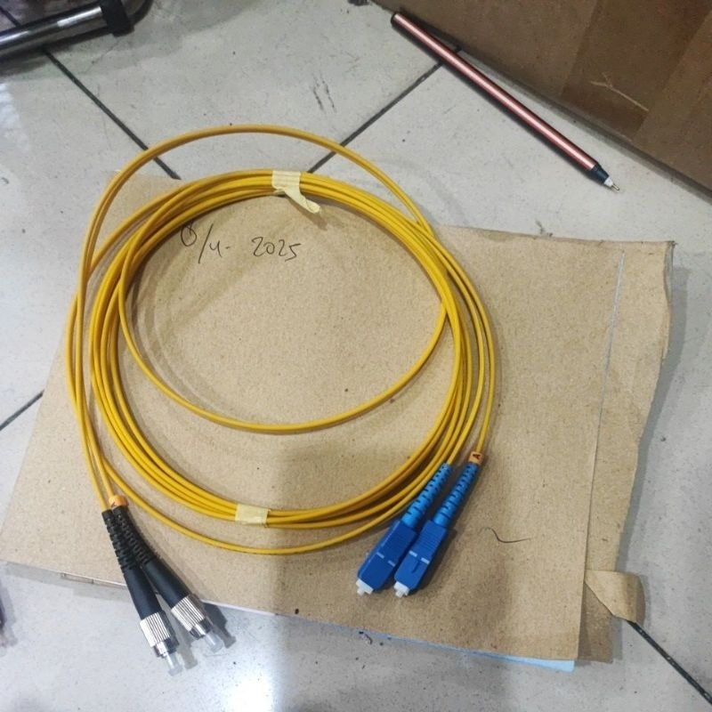 Jual PATCHCORD FIBER OPTIK Single MODE DUPLEX FC SC 3 METER | Shopee Indonesia