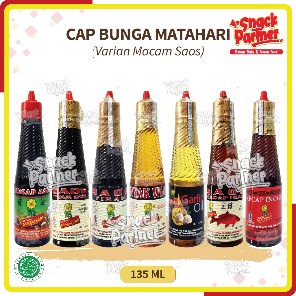 Jual CAP BUNGA MATAHARI 135 ML - Raja Rasa Minyak Wijen Kecap Ikan Saos ...