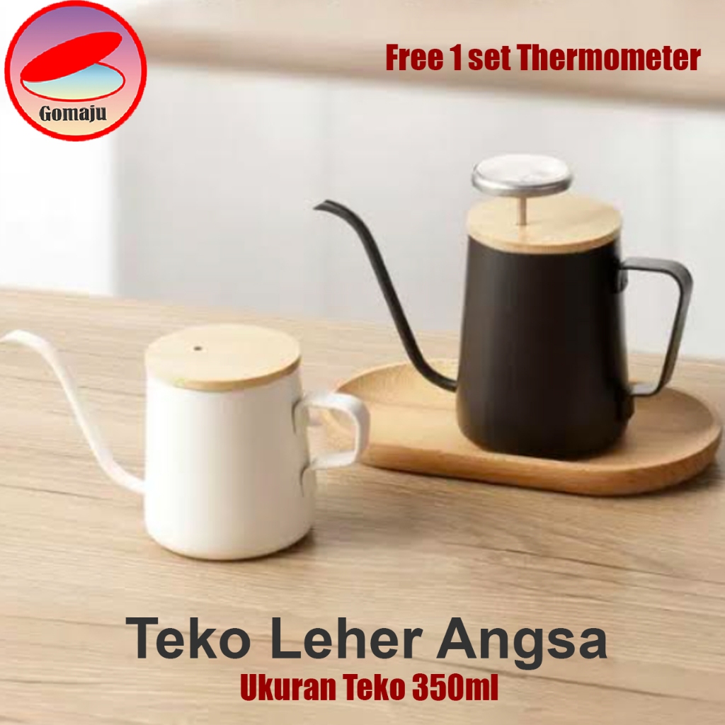 Jual Teko Leher Angsa Stainless Steel Gooseneck Kettle 350ml Pour Over ...