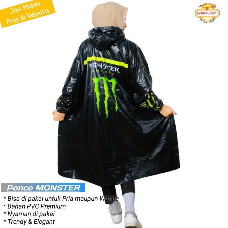 Jual Jas Hujan Ponco M0NSTER Indoplast / Jas Hujan Model Kelelawar Bisa ...