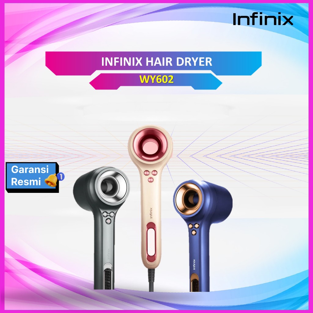 Jual INFINIX HAIR DRYER WY602 PINK/BLUE/BLACK GARANSI RESMI | Shopee Indonesia
