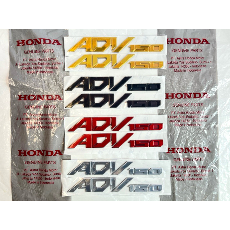 Jual Emblem logo satu set/satu pasang tulisan lambang honda ADV 150 ...