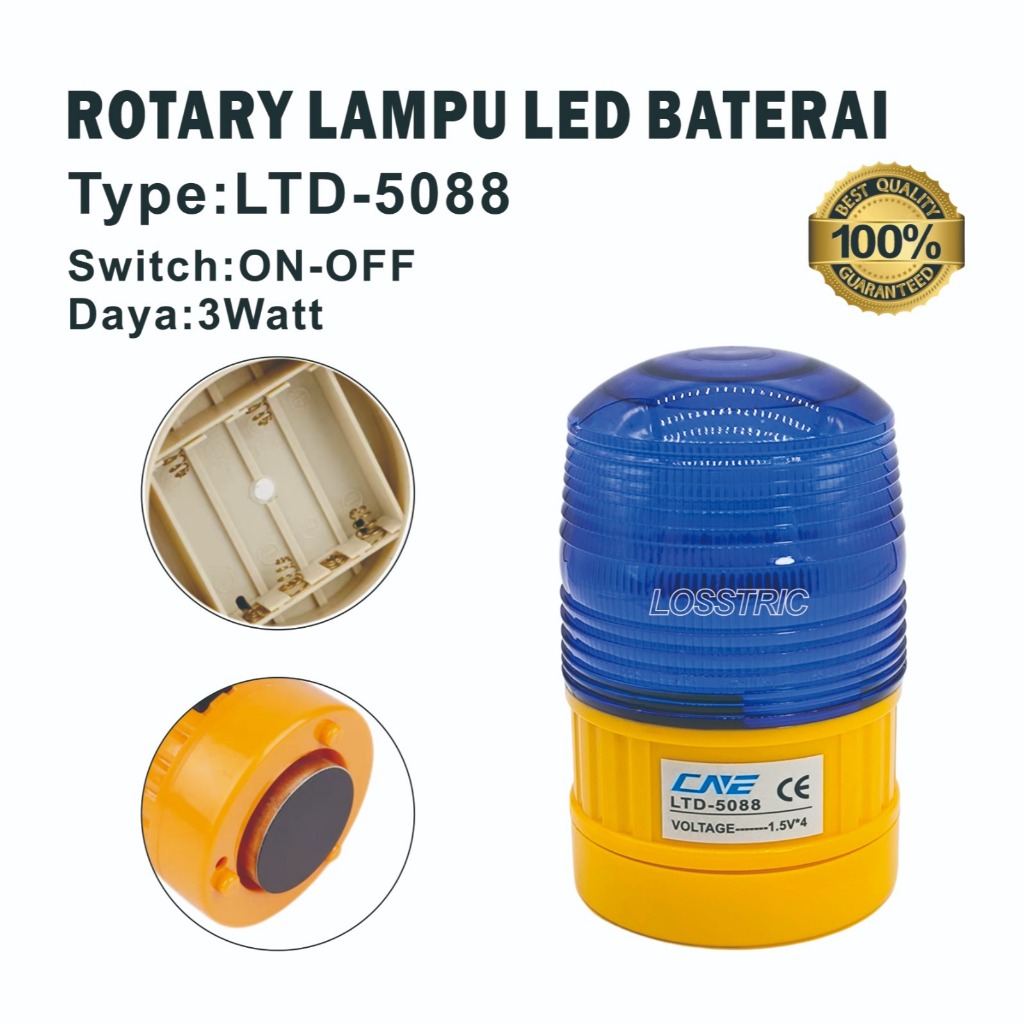 Jual LAMPU BLITZ LED PAKAI BATERAI / MAGNET BASE WARNA BIRU | Shopee ...
