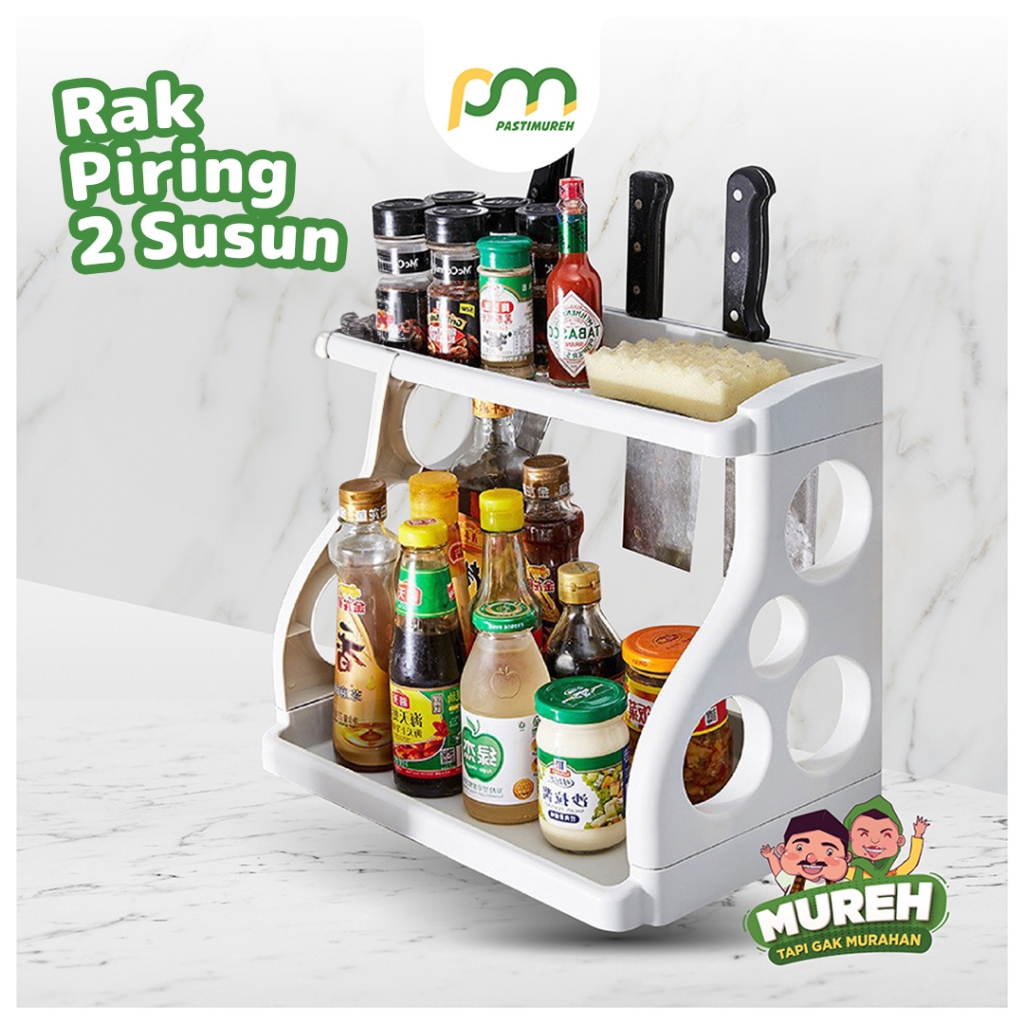 Jual PASTIMUREH Rak Piring 2 Susun / Rak Dapur Plastik Serbaguna ...