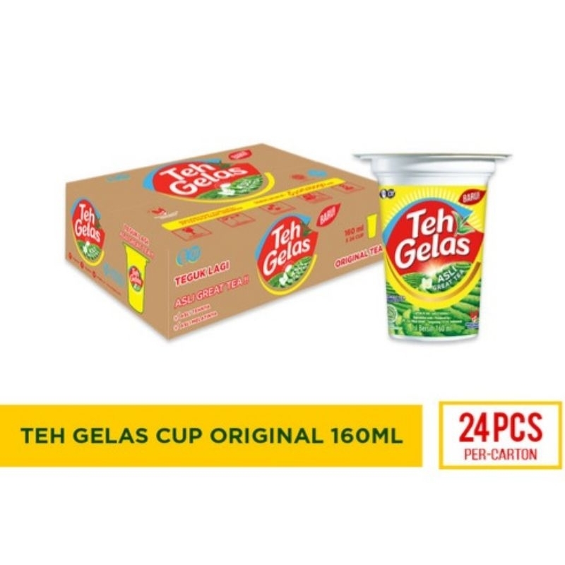 Jual teh gelas 160 ml 1 dus isi 24 cup | Shopee Indonesia