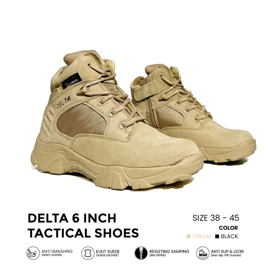 Jual Sepatu Tactical Delta Cordura 6 Inci Sepatu Taktis Pria 6 Inch ...