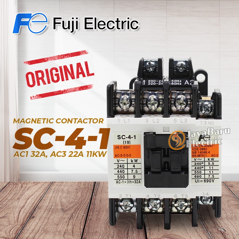 Jual FUJI Kontaktor / Contactor SC-4-1 110V 220V 380V AC Coil | Shopee Indonesia