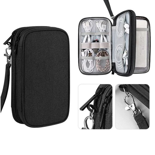 Jual TAS GADGET POUCH HANDPHONE DOUBLE LAYER ORGANIZER CANVAS | Shopee ...