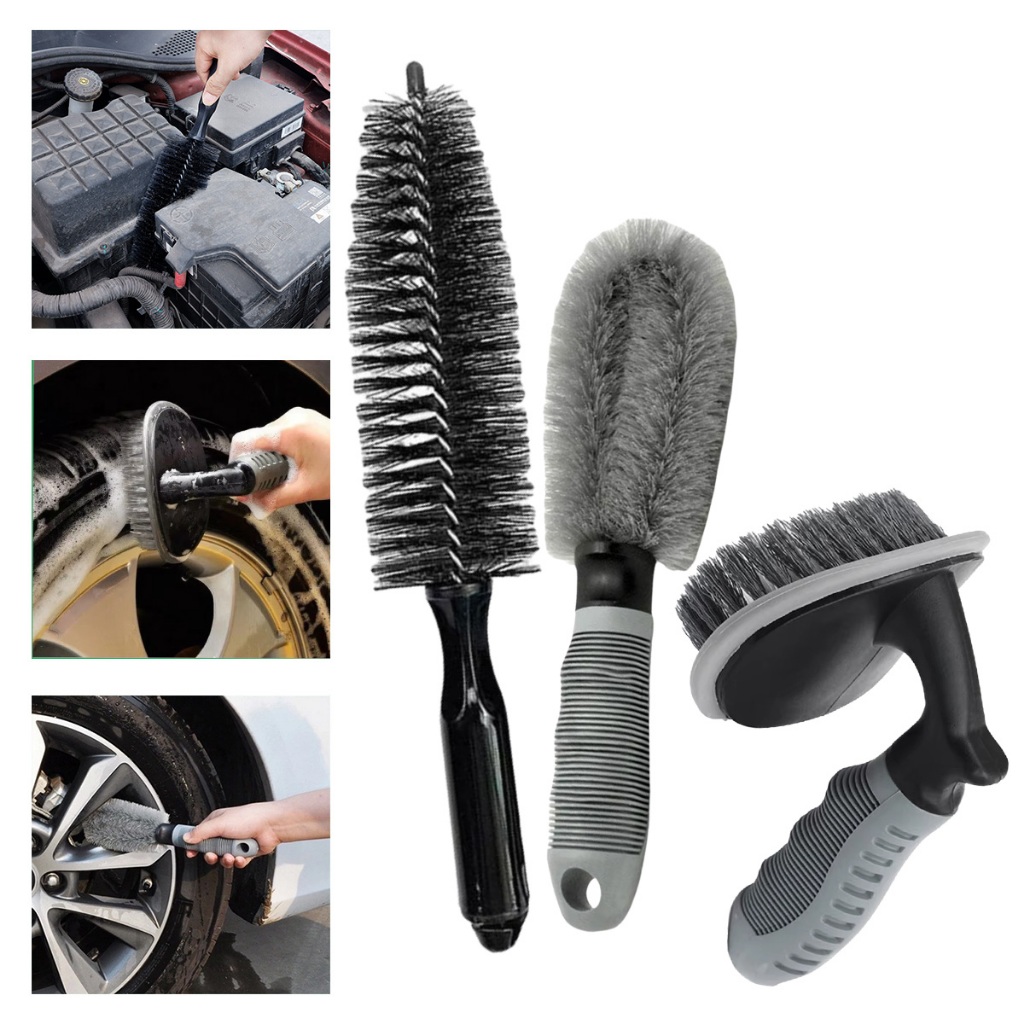 Jual 3Pcs/Set Car Wheel Brush Sikat Velg Ban Mobil Sikat Pembersih Ban ...