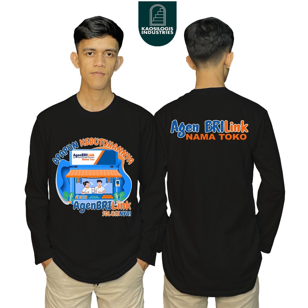 Jual Kaos Lengan Panjang Agen BRILink Terbaru / Baju Agen BRILink ...