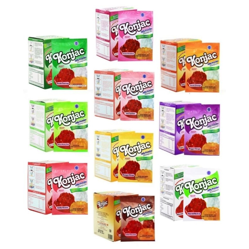 Jual [1 pak] KONJAC JELLY POWDER ANGGUR CINCAU COKLAT JAMBU JERUK ...