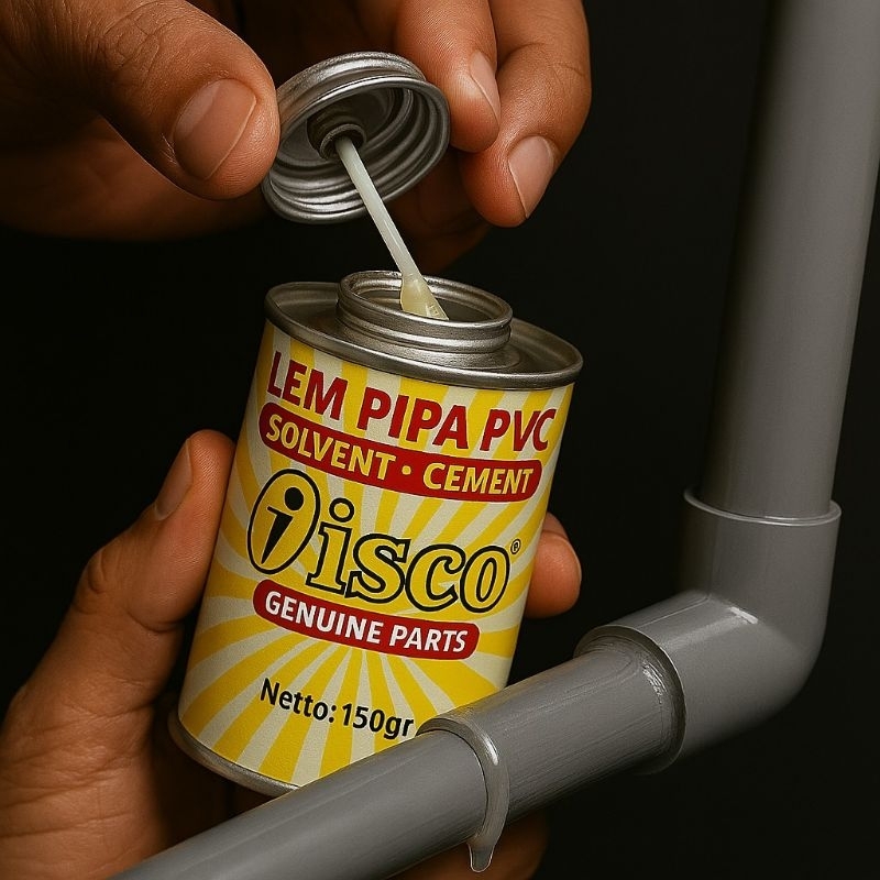 Jual LEM PIPA PVC ISCO KALENG 150 GRAM LEM PIPA PVC PER 1 KALENG ...