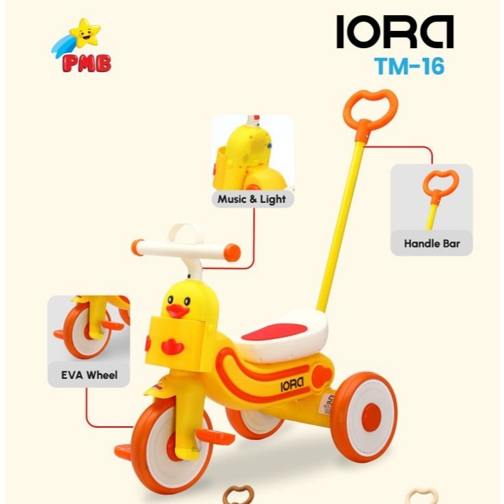 Jual Sepeda Roda 3 Anak Iora TM16 ultifungsi 2in1 Mode (Tricycle and ...