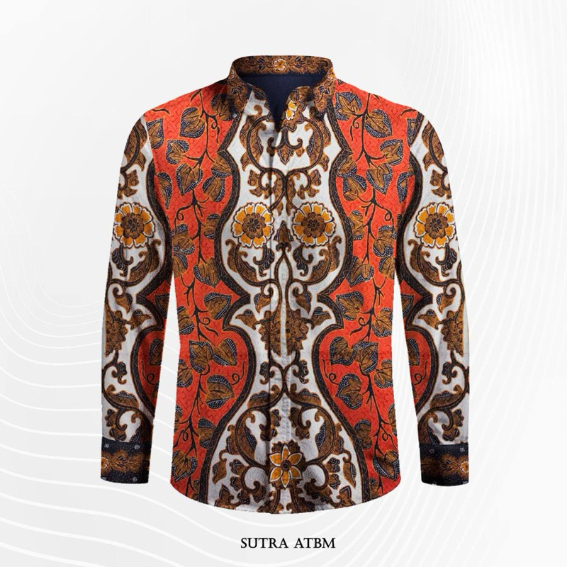 Jual kemeja kain batik tulis sutra atbm 1580A | Shopee Indonesia
