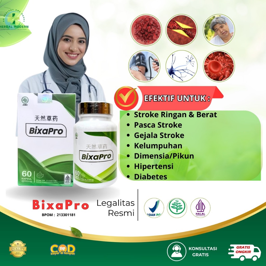 Jual BIXAPRO - 60 Kapsul Herbal Stroke / Hipertensi / Memperlancar ...
