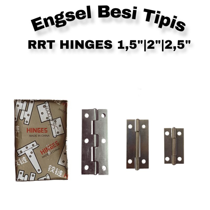 Jual 1 Pcs Engsel Besi Tipis 1,5"|2"|2,5" RRT Hinges | Shopee Indonesia
